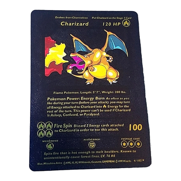 Nintendo | Other | Clearance Collectors Charizard 2hp Black Gold Pokmon ...